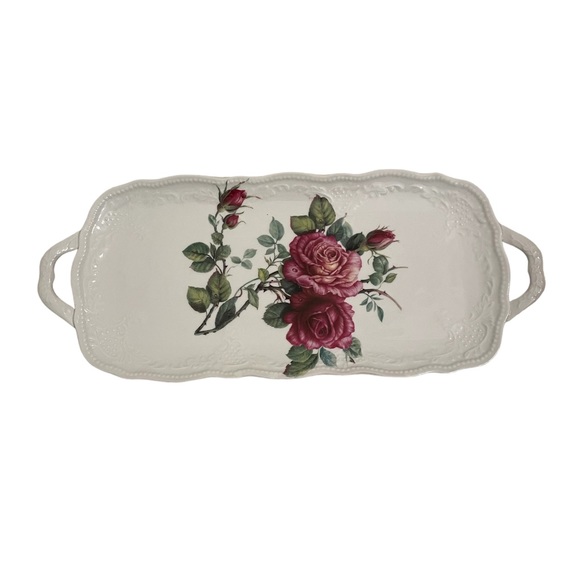 Accents | Rose By I Godinger Co Porcelain Handled Bread Tray 15 38 L 6 ...
